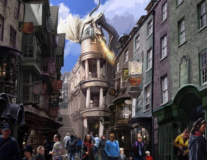 Inauguração do Beco Diagonal no Universal Orlando Resort - Casa na Disney